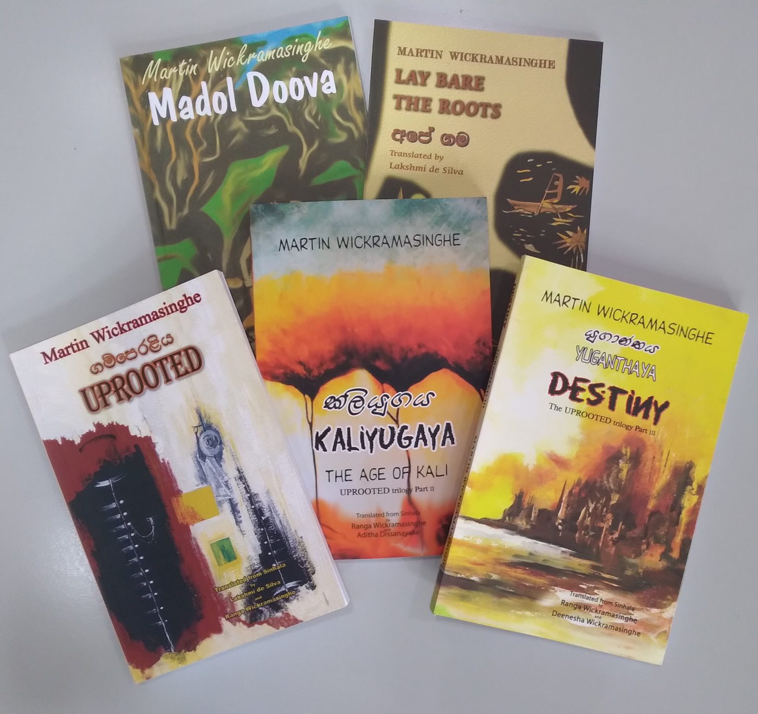 English translations of Martin Wicramasingha’s famous five books ...