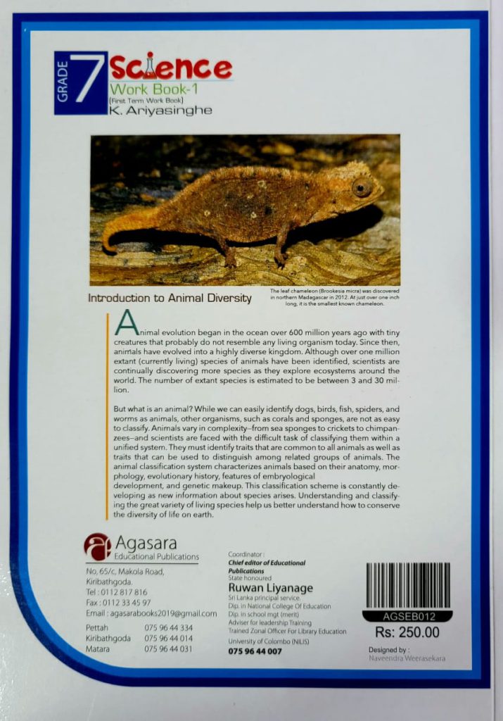 Grade 7 Science Work Book -1 – booksy.lk